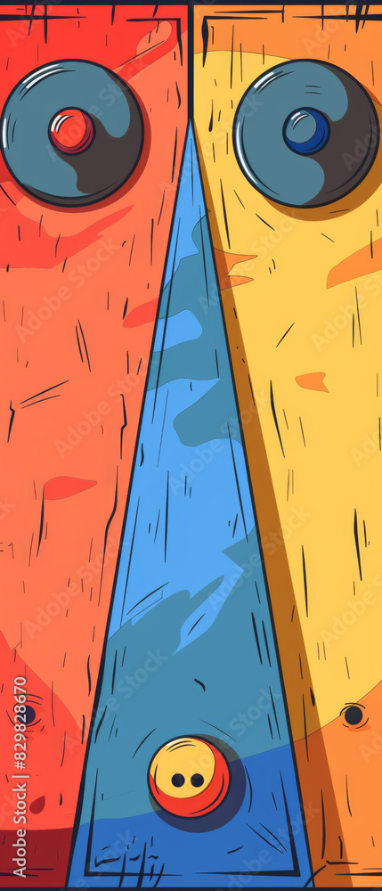 cornhole showdown flat design front view highfives rivalry theme ...