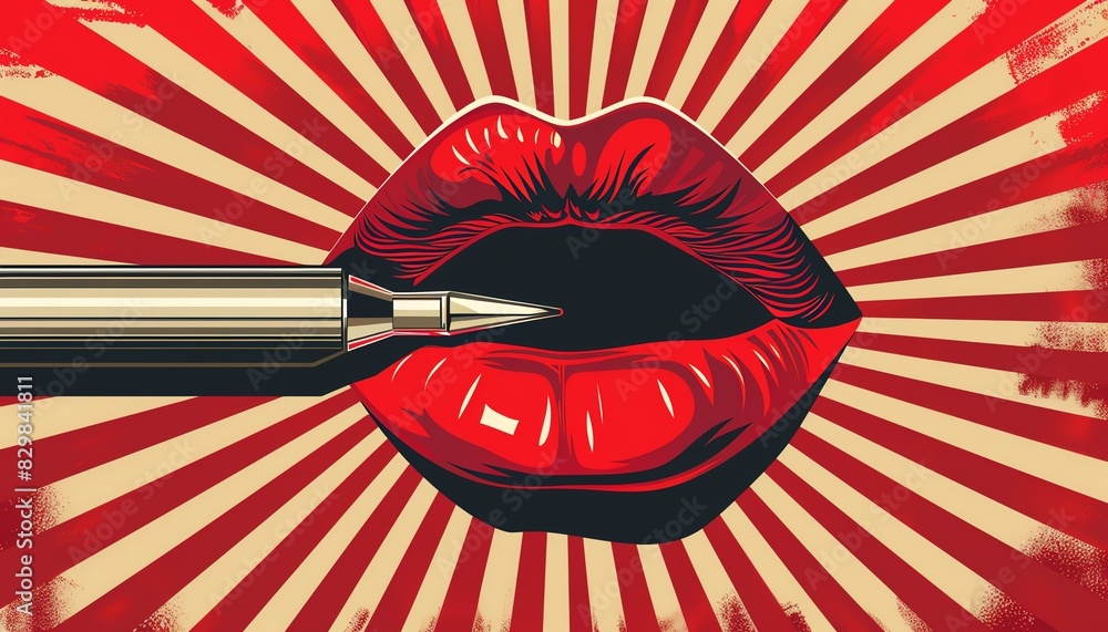 Create a propaganda poster with the theme: "Loose lips sink ships". Use ...