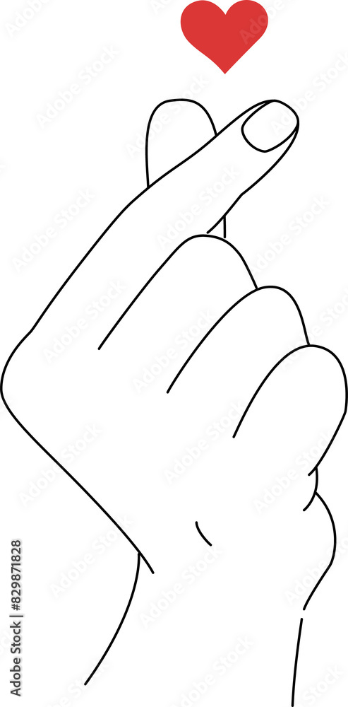 heart emoticon, hand showing heart, fingers showing heart, korean ...