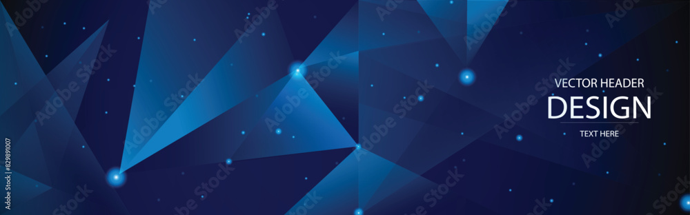 abstract blue template banner design Stock Vector | Adobe Stock