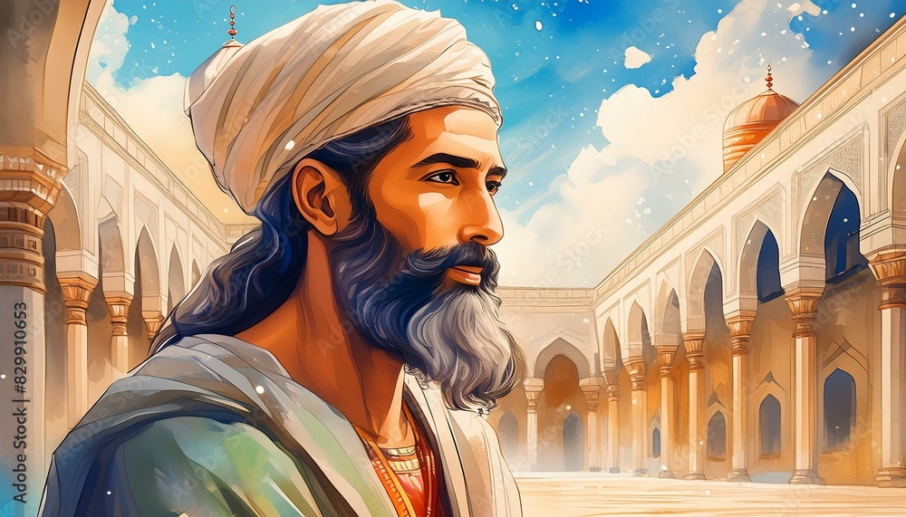 Defiant Guardian: A Turbaned Figure in Biblical Times" - Vintage Comic ...