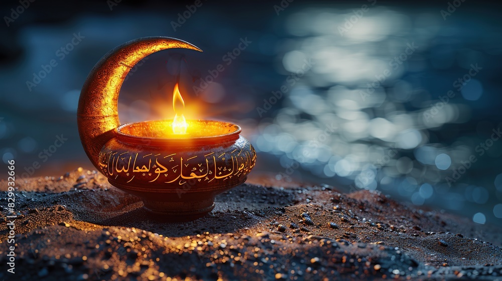 Arabic Islamic Calligraphy of Wish (Dua) Allahu Akbar (Allah Is The ...