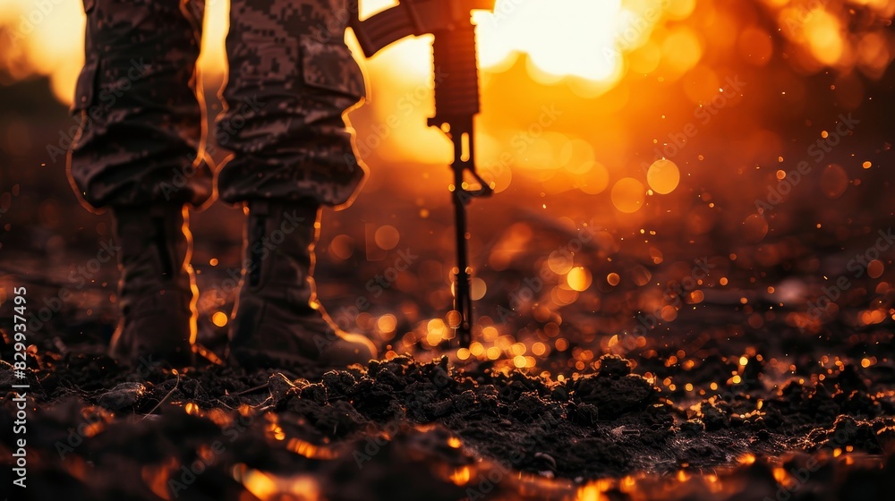 Minimalist Memorial Day tribute featuring a tattered American flag ...