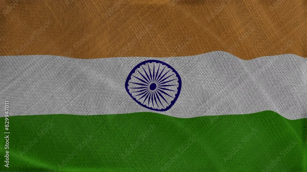 Flag of India, India 3D Animation flag waving in the wind. 4K India ...