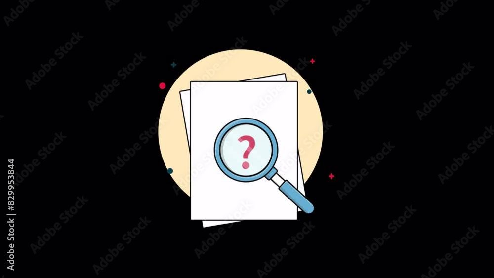 Investigating Question Mark with Magnifier Animation Video ...