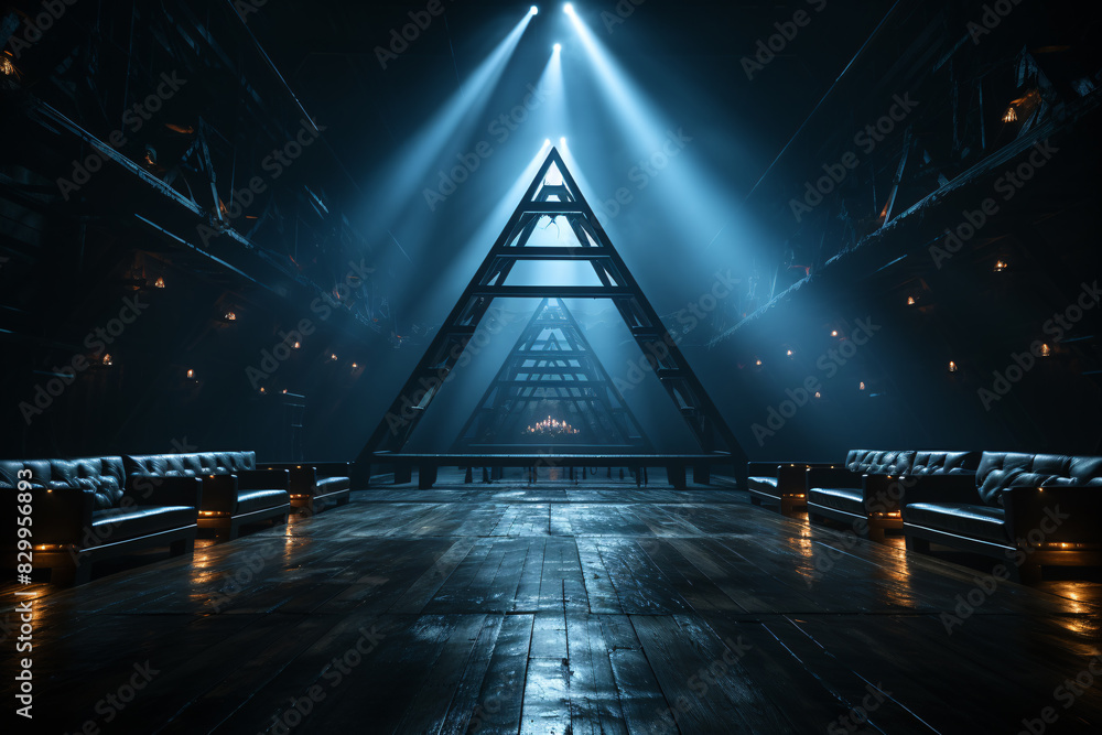 Artistic performances stage light background with spotlight illuminated ...