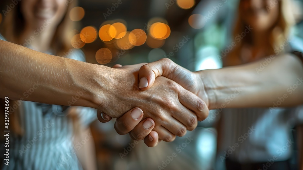 Symbolic Group Handshake Signifying Unity and Teamwork in Business ...