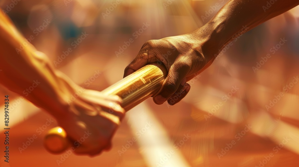 Relay Race Hand-off: Teamwork and Precision in Track and Field Sports ...