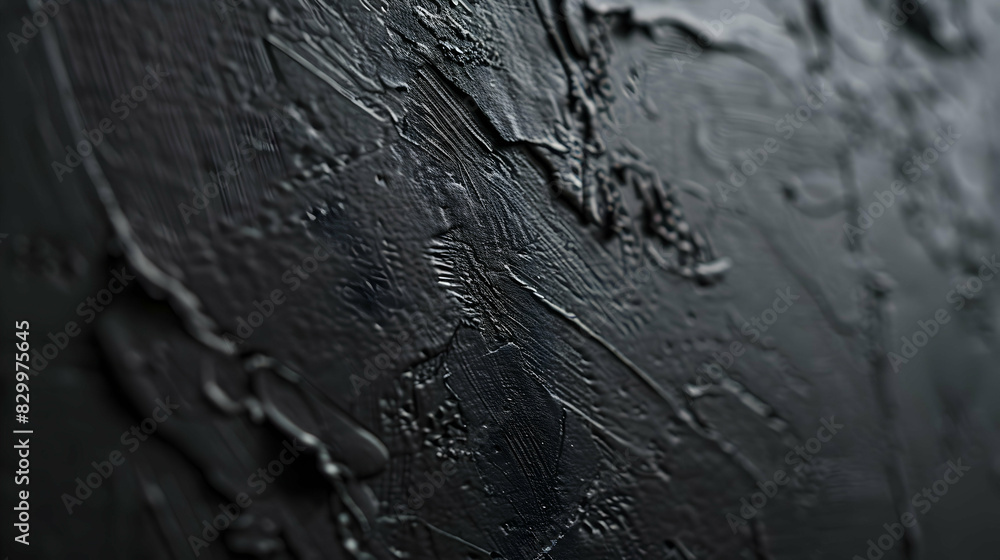 An abstract black textured surface with rough and irregular patterns ...