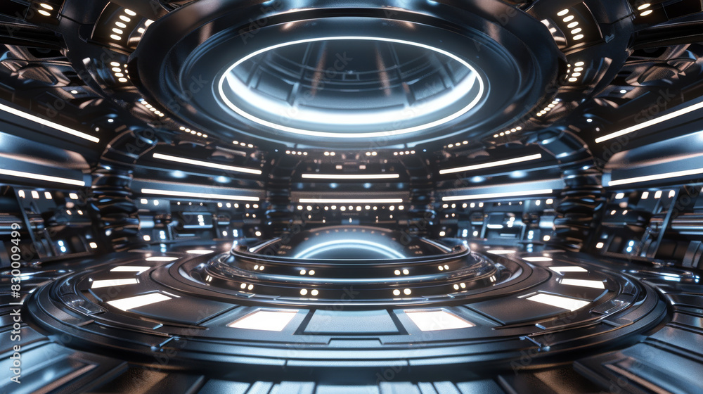 futuristic Lottery machine background in metallic gray, featuring a ...