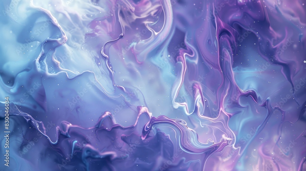 Frosty wallpaper with marbled pastel blue and purple textures glowing particles and icy sheen ...