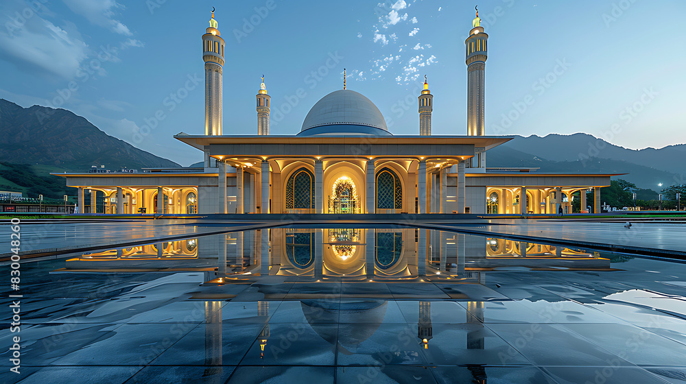 captivating image of Faisal Mosque modernist architecture iconic design ...