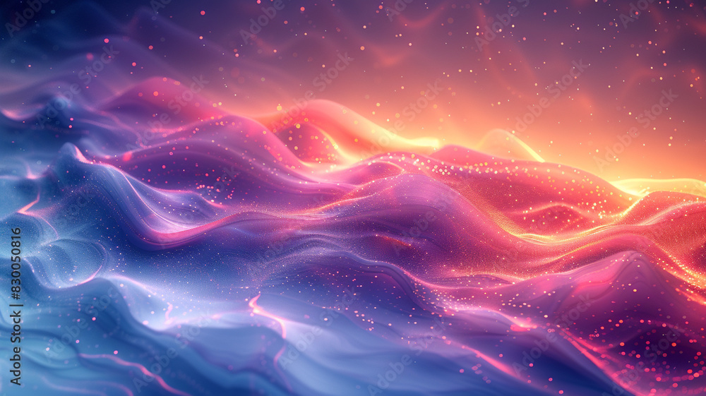 Witness the birth of a digital aurora, where pixelated ribbons of ...