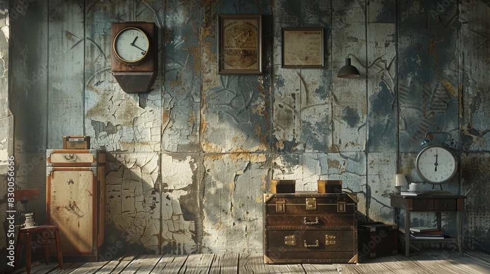 Vintage and Retro Backgrounds Old-Fashioned: A 3D illustration of an ...