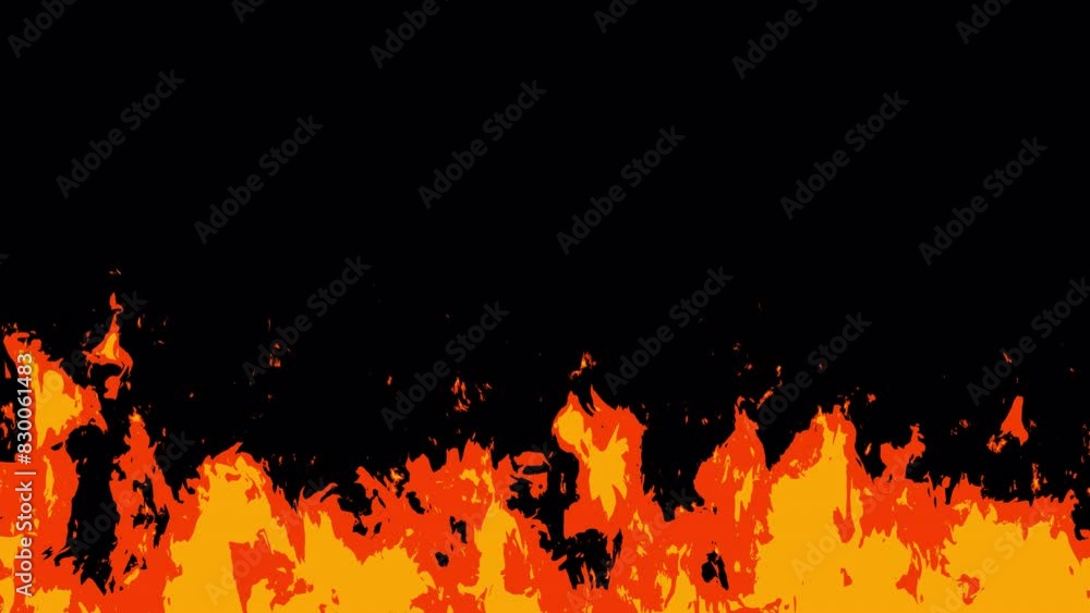 2D Cartoon Fire on a Transparent Background. 2D Fire. 4K Stock Video ...