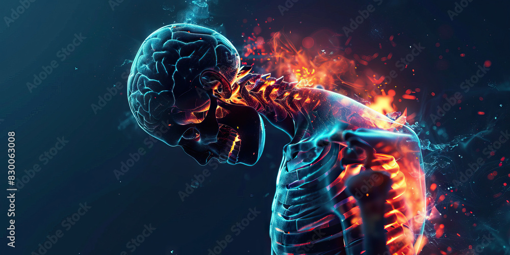 The Agony of Bone: A chilling x-ray of a skeleton highlights the stark ...