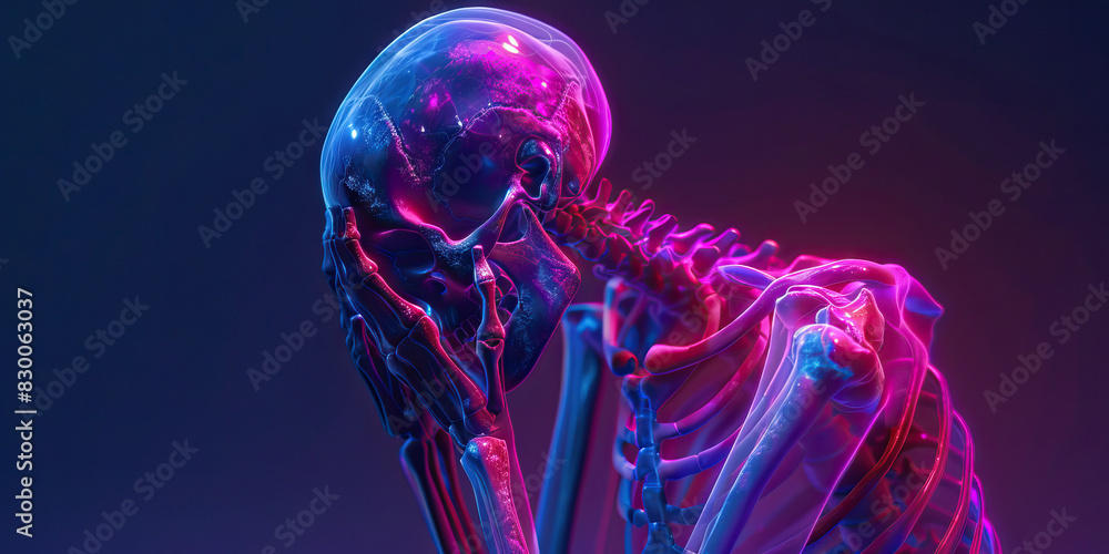 The Agony of Bone: A chilling x-ray of a skeleton highlights the stark ...