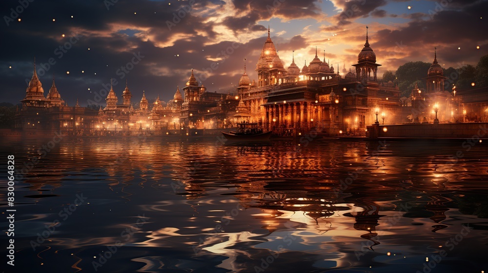 view of the world famous Golden temple made of gold and ultimate Stock ...
