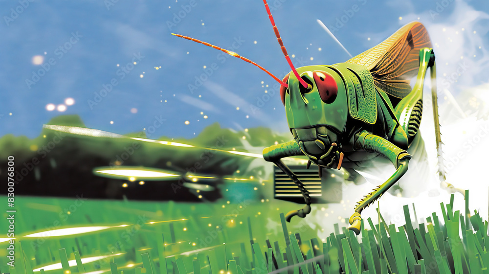 Grasshopper Games: The Acrobatics of Jumping Insects - Picture a scene ...