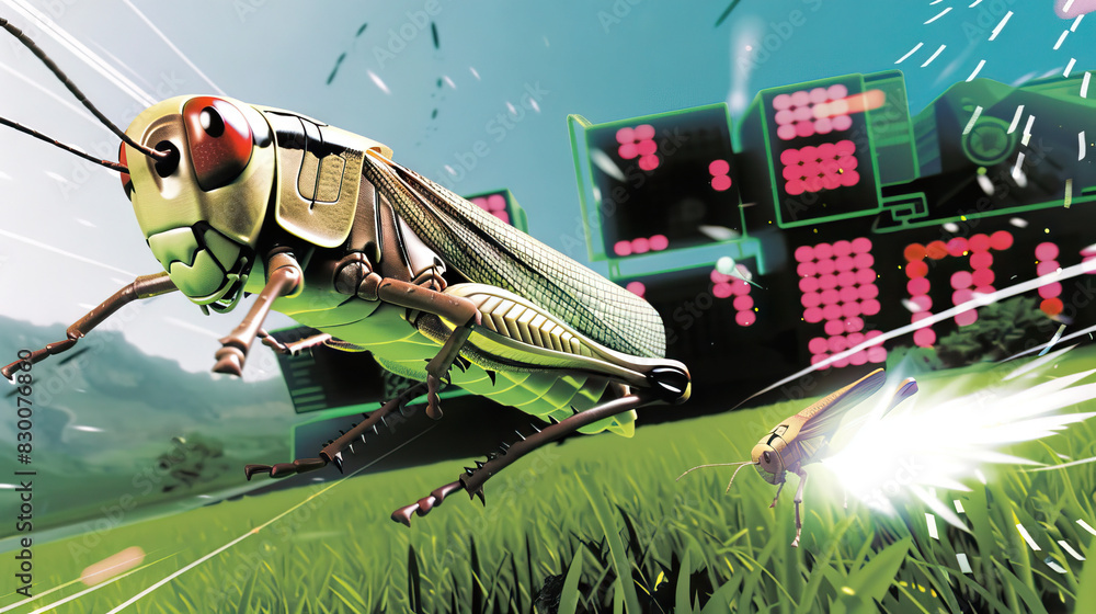 Grasshopper Games: The Acrobatics of Jumping Insects - Picture a scene ...