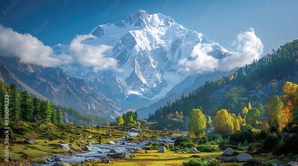 mesmerizing image of Nanga Parbat majestic peak towering above ...