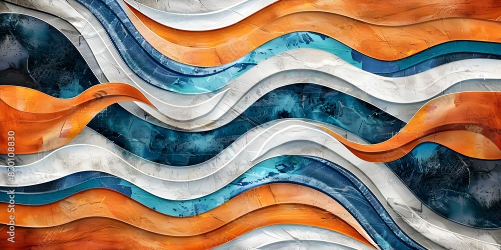 Colorful Aboriginal artwork depicting the Rainbow Serpent a significant ...