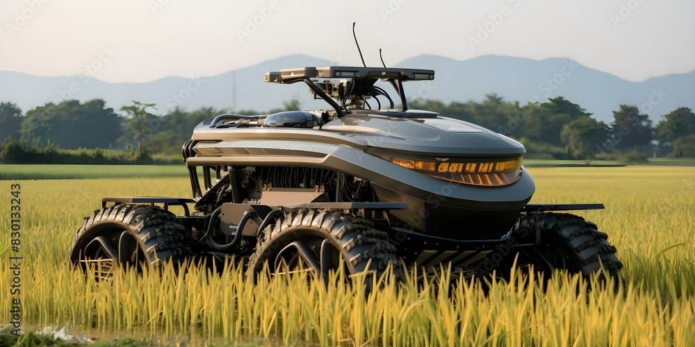 Innovative Smart Farming: Futuristic Rice Harvester with Driverless ...