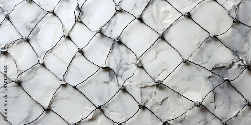 Destroyed metal mesh texture on white background torn and broken ...