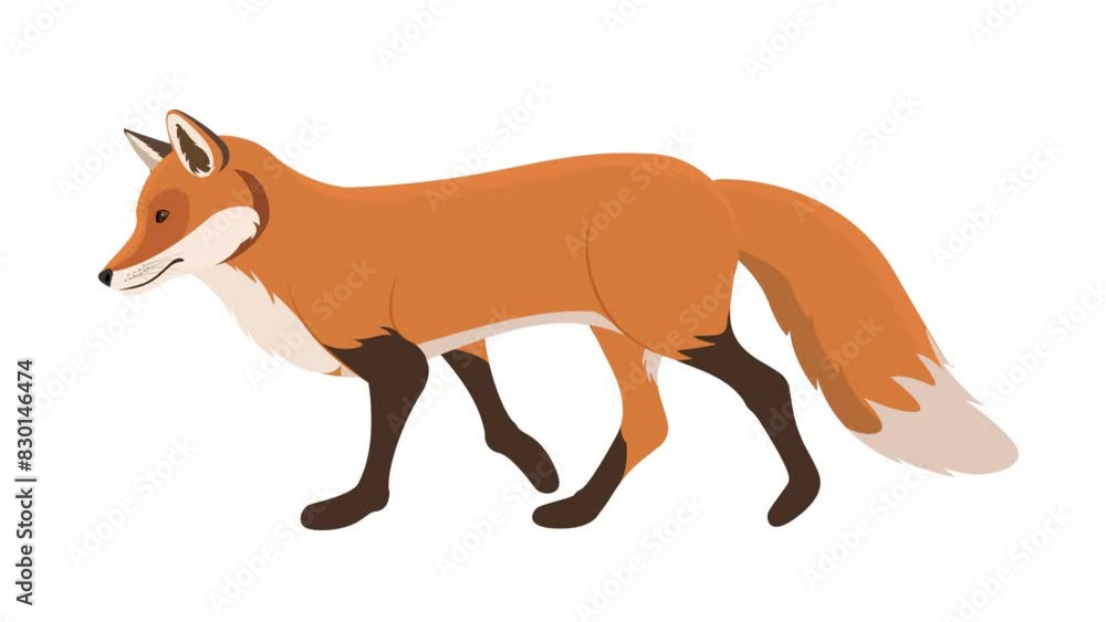 Fox Walking Animation, cycle animation, 2D loop animation on ...