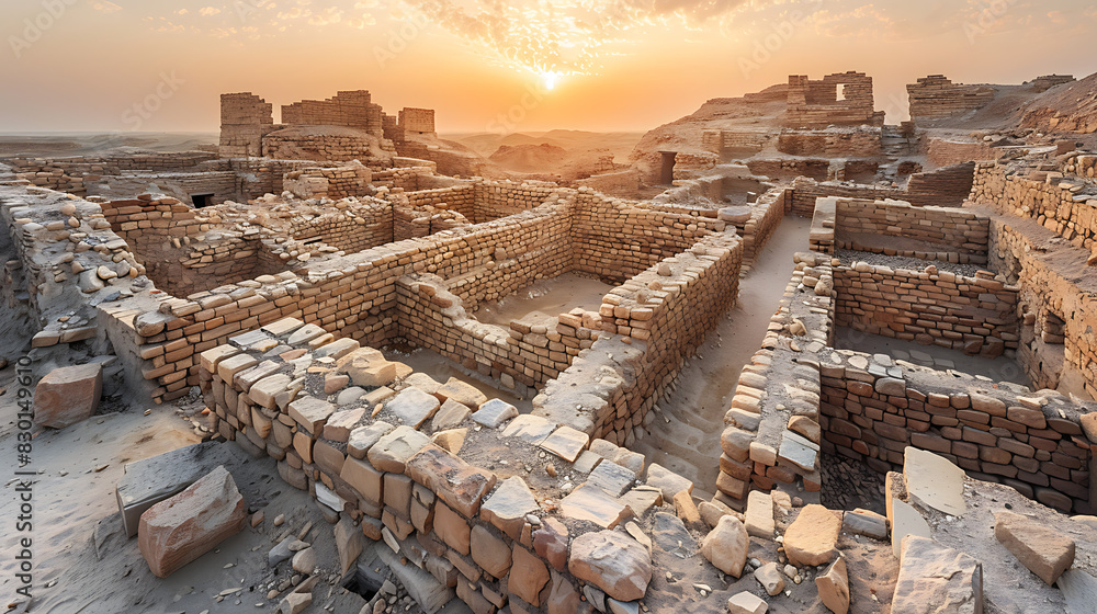 enchanting image of Harappa archaeological site ancient ruin ...