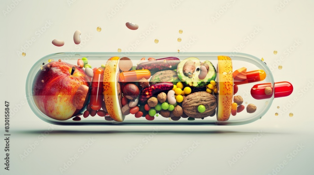 Medicine health concept. Nutritional supplement and vitamin supplements ...