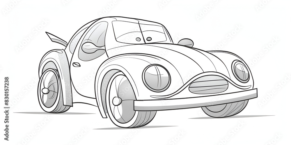 Cartoon Car Illustration | Fun Vehicle Drawing Stock Illustration ...