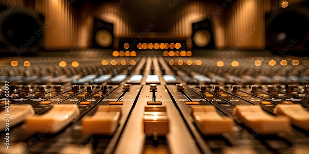 Detailed Look at Audio Mixing Console in a Professional Recording ...