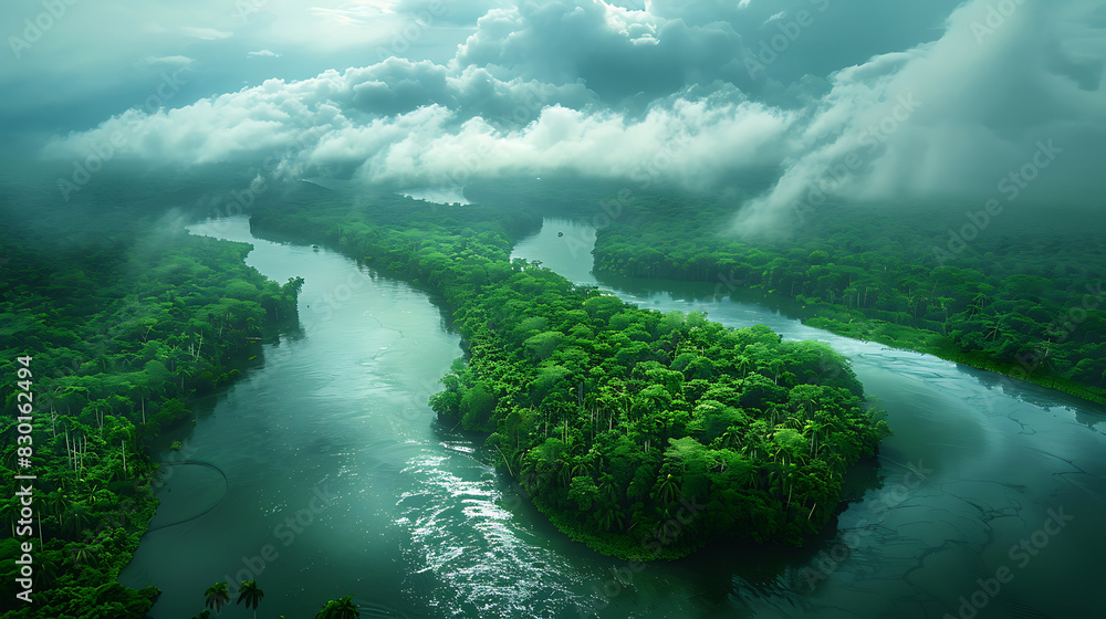 mesmerizing image of Amazon Rainforest lush green canopy stretching ...