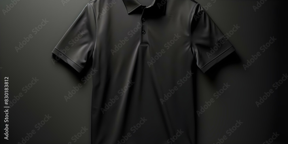 Realistic male black polo shirt mockup for professional presentations ...