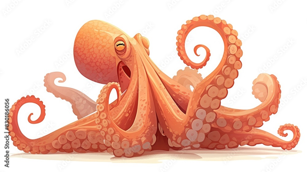 Octopus also known as poulpe is a soft bodied mollusk with eight limbs ...