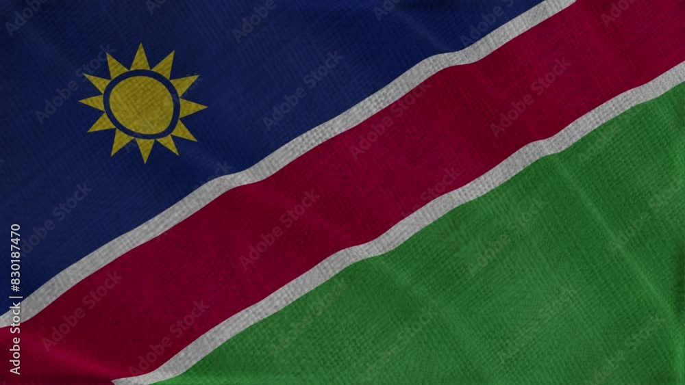 Vidéo Stock Flag of Namibia, Namibia 3D Animation flag waving in the ...