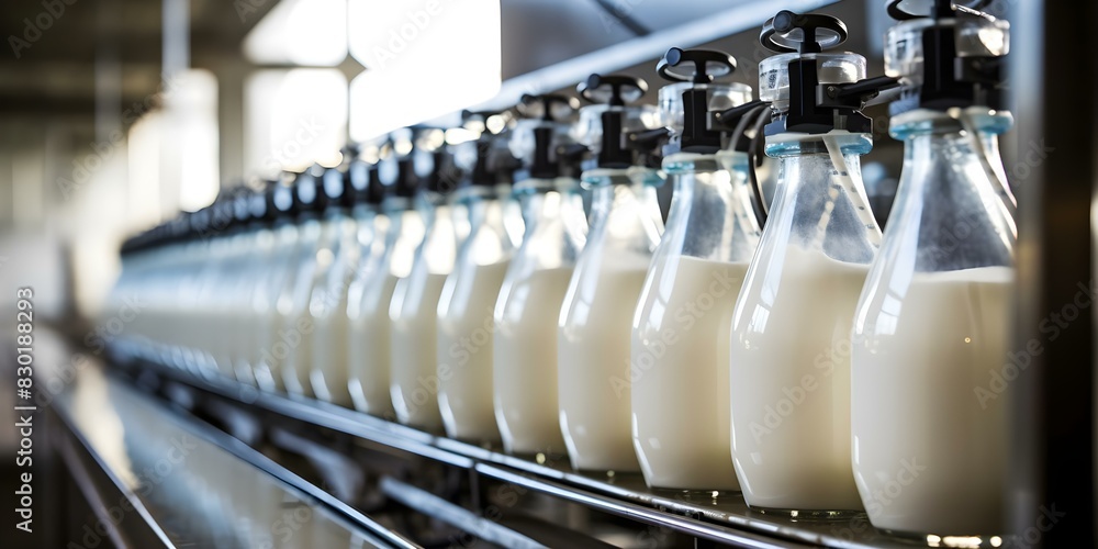 Processing and packaging milk at a dry production plant for ...