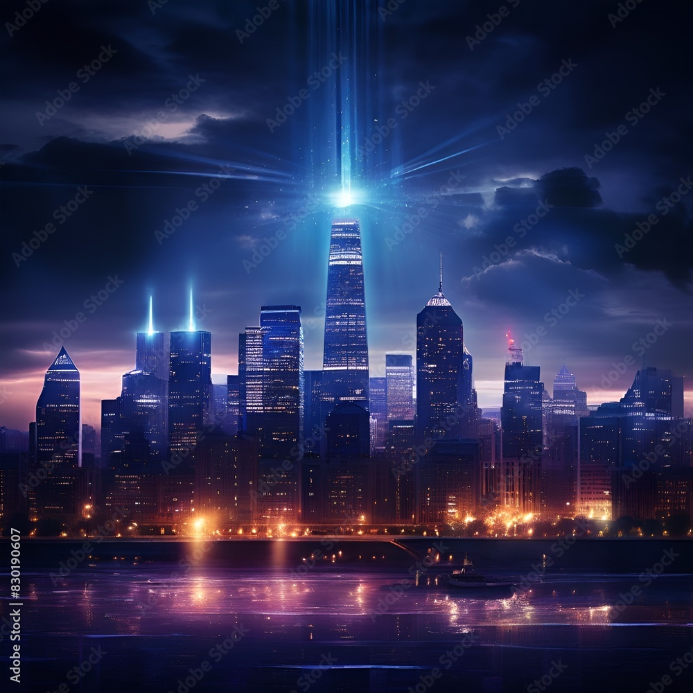 Realistic city render Stock Illustration | Adobe Stock