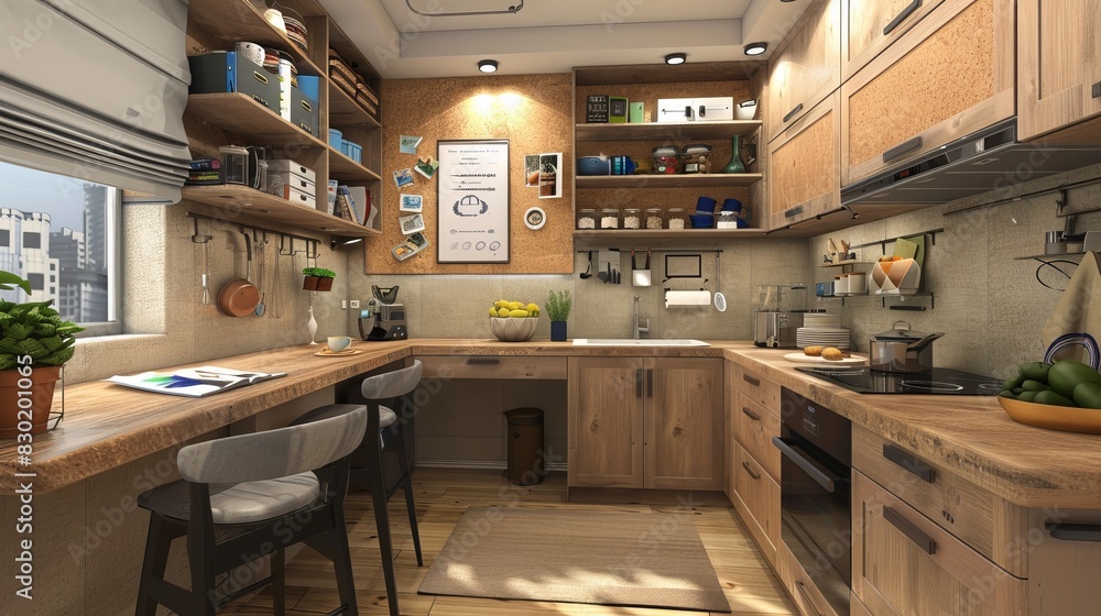 Kitchen Workspace: A multifunctional kitchen workspace with a built-in ...