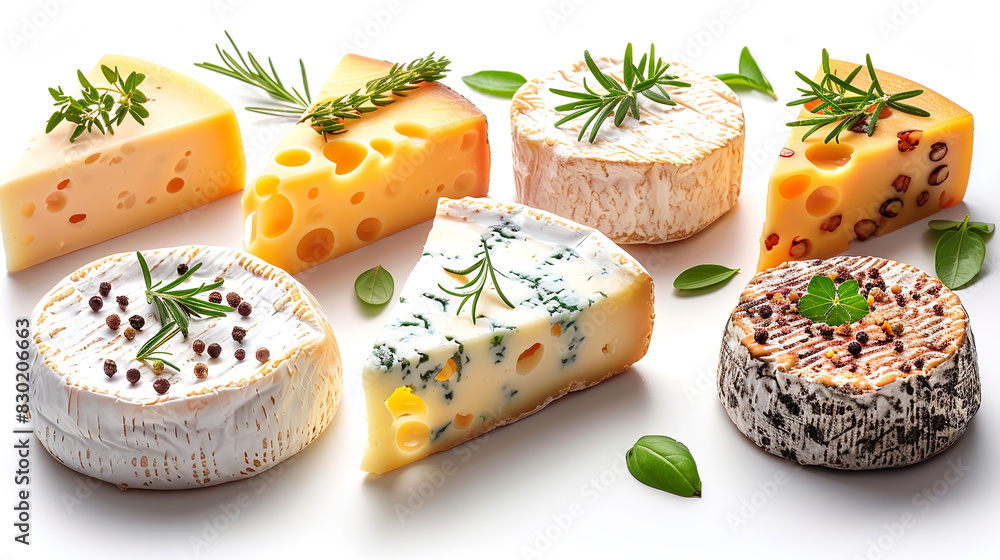 illustrations of different types of moldy cheese Stock Illustration ...