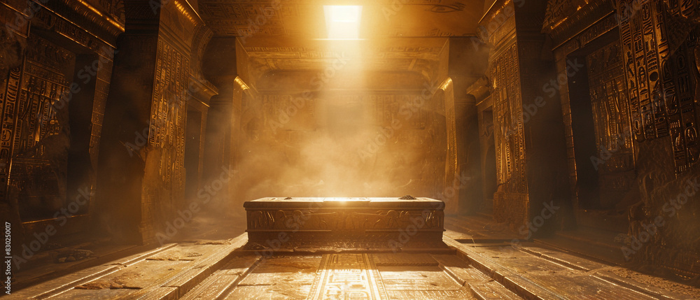 Inside of an ancient Egyptian pyramid. Secret tomb of an Egyptian ...