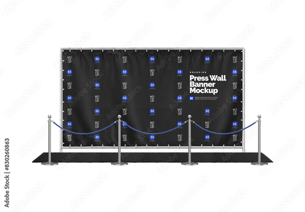 Press Wall Banner Mockup Stock Template | Adobe Stock