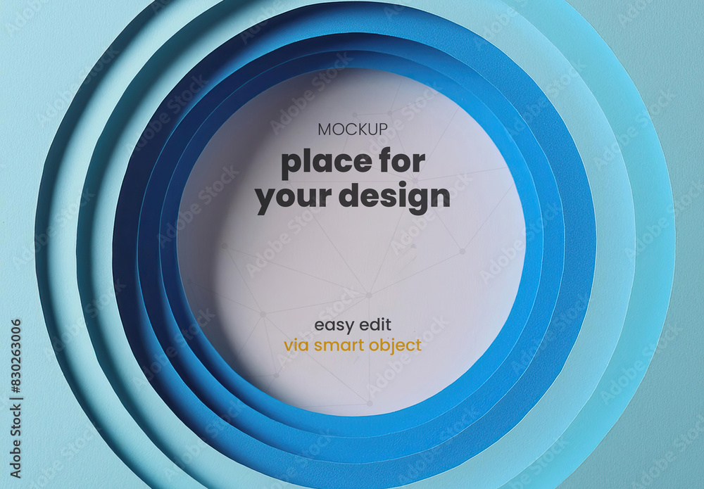 Circle Effect Mockup Generative Ai Stock Template | Adobe Stock