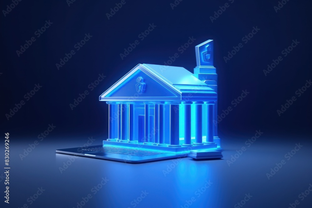 Digital Bank. Smart Bank. Digital Bank Concept with Copy Space. Online ...