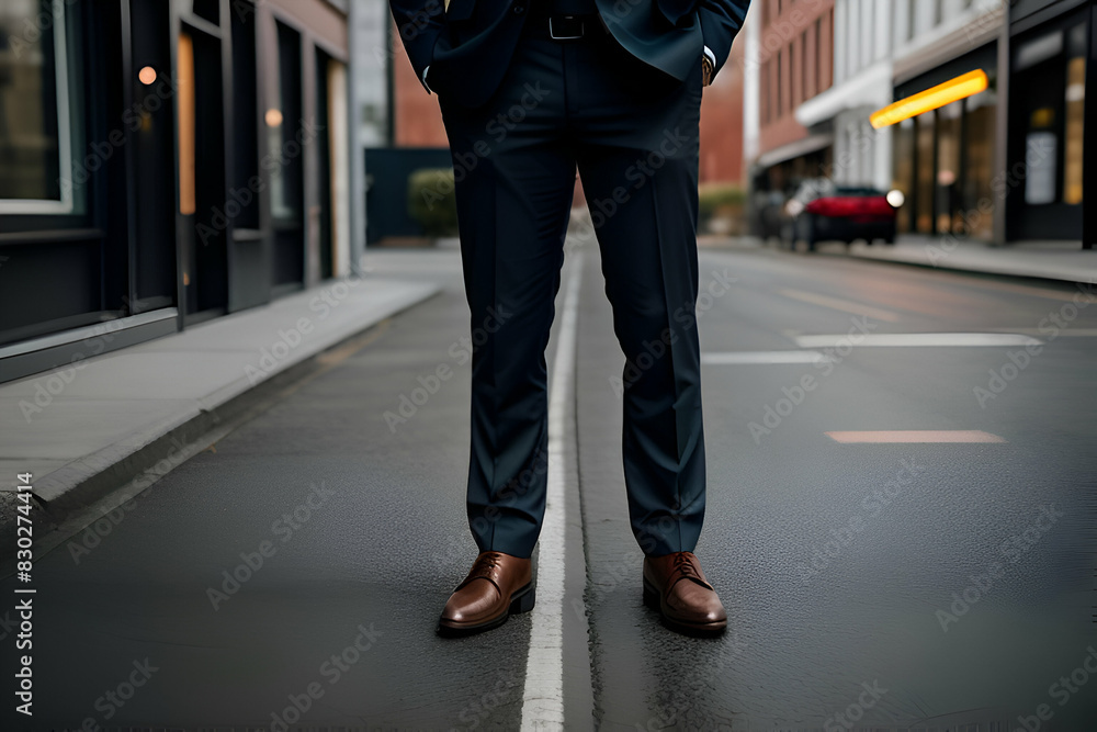 detective man following footsteps on the ground Stock Photo | Adobe Stock