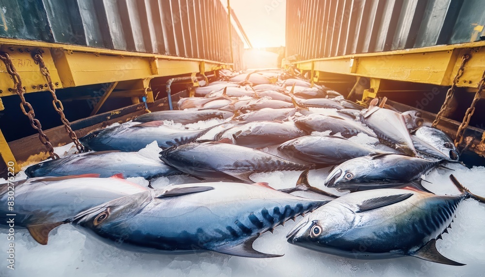 Transshipment for many of frozen Skipjack and Yellowfin tuna with good ...