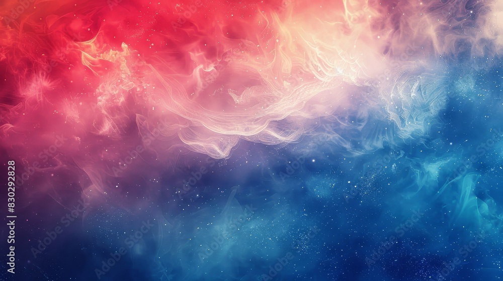 Mix of bright ruby and soft sky blue with misty textures backdrop Stock ...