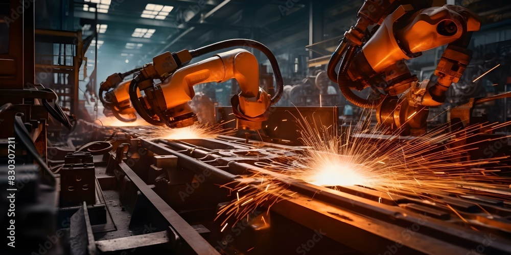 The Role of Robotic Arms in Advanced Factory Operations. Concept ...