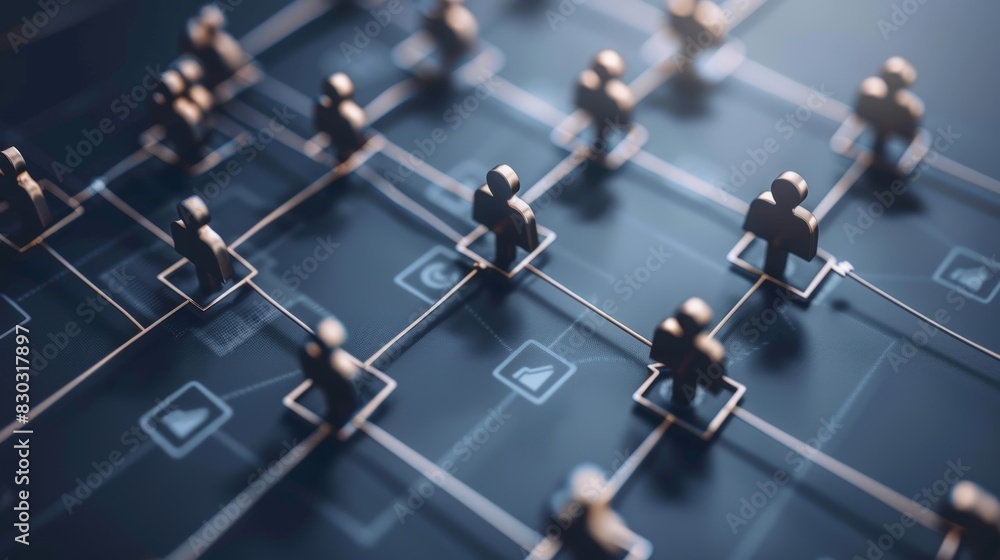 Business hierarchy structure. Business process and workflow automation ...